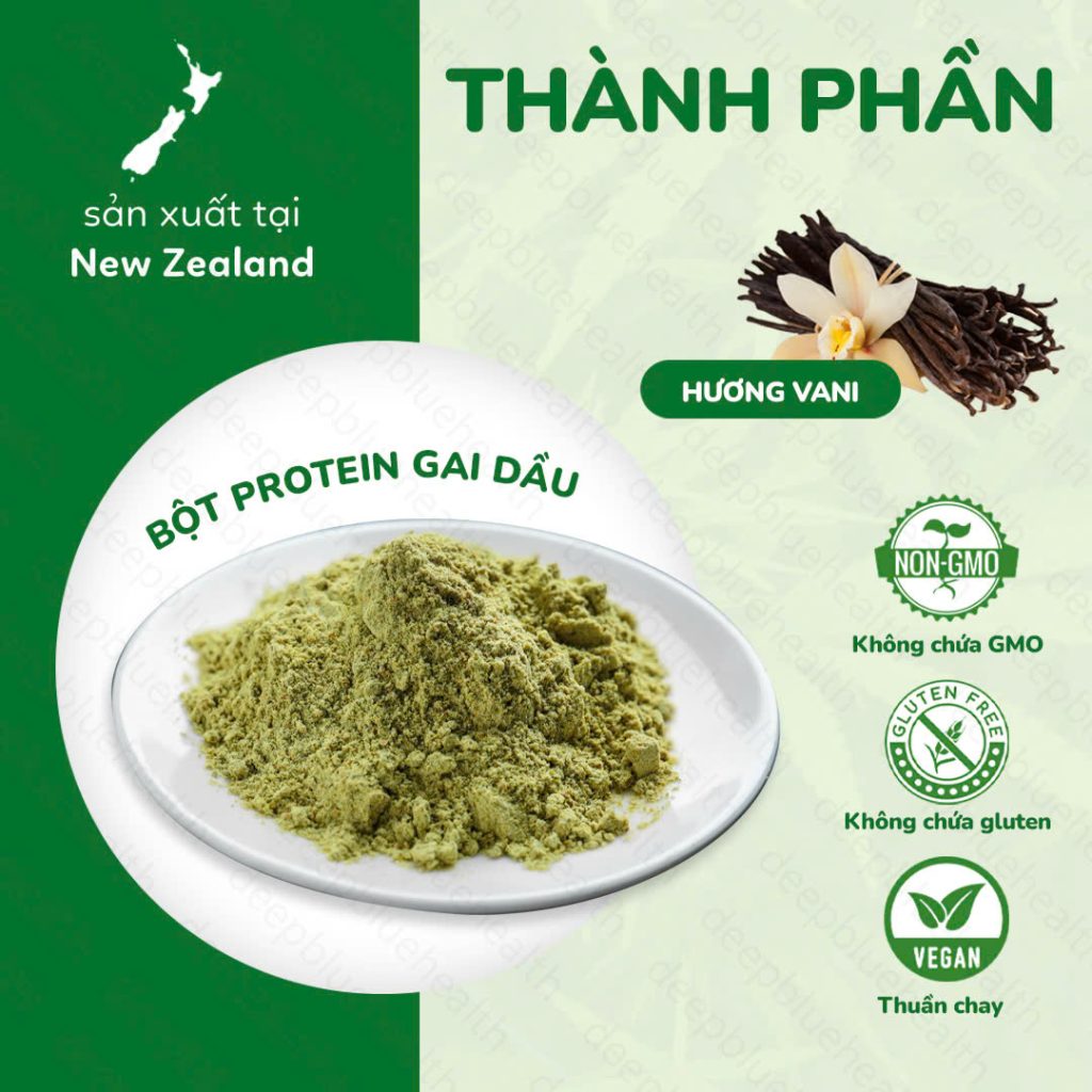 Bột protein gai dầu Deep Blue Health Hemp Protein Powder 330 gram ...